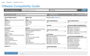 Using the VMware Compatibility Guide and Matrix | vMiss.net