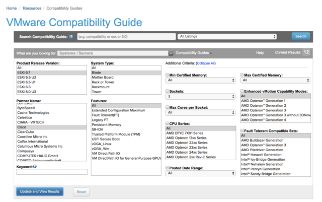 Using the VMware Compatibility Guide and Matrix | vMiss.net