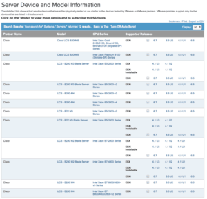 Using the VMware Compatibility Guide and Matrix | vMiss.net