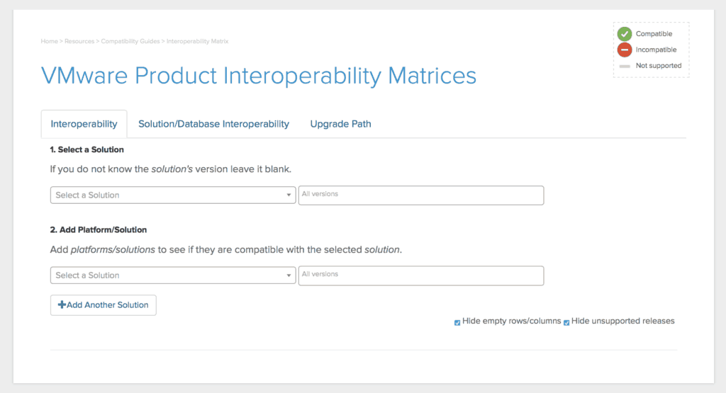 Using the VMware Compatibility Guide and Matrix | vMiss.net